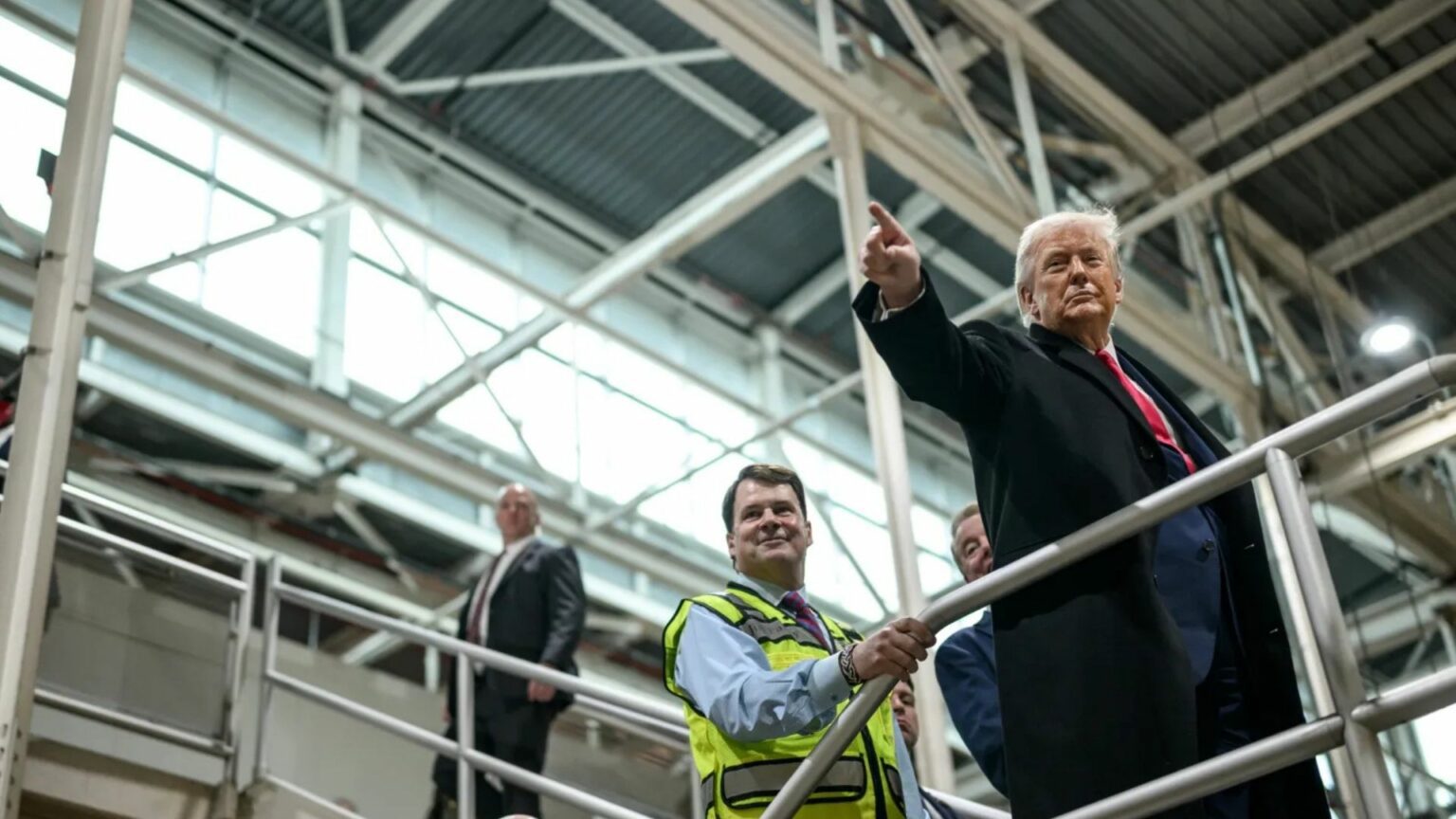 Ford worker suspended after heckling Trump during Detroit-area plant tour